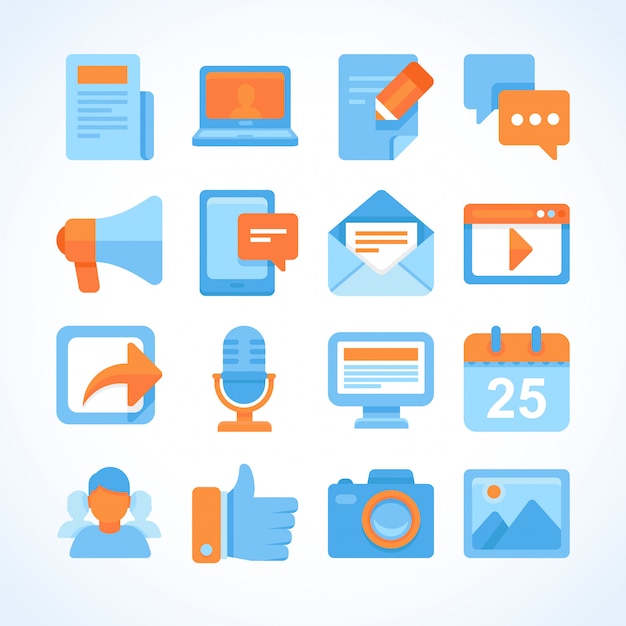 Vibrant Digital Media Icons for Modern Communication | Jiffy Designs