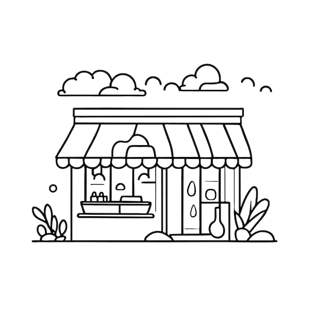 Charming Storefront with Whimsical Cloud Canopy | Jiffy Designs