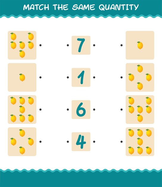 Matching Quantities of Playful Lemon Slices | Jiffy Designs