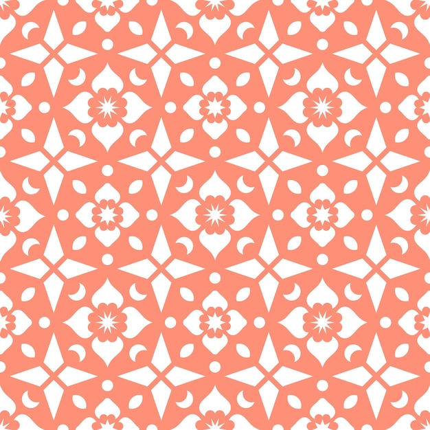Vibrant Floral Pattern in Coral Hue | Jiffy Designs