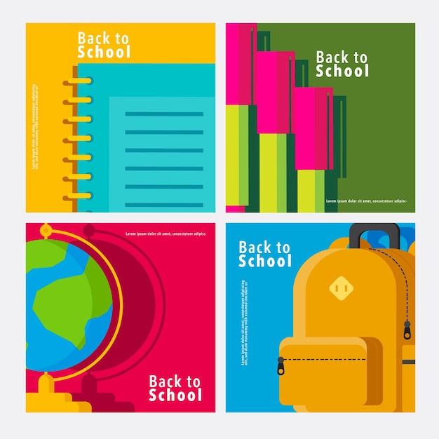 Vibrant Back to School Supplies and Accessories Collage | Jiffy Designs