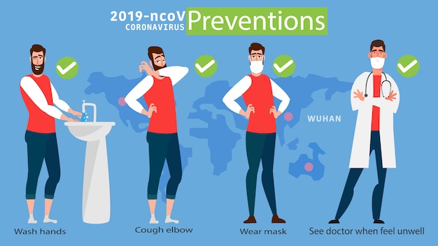 Illustrated Coronavirus Prevention Guidelines with Detailed Visuals ...