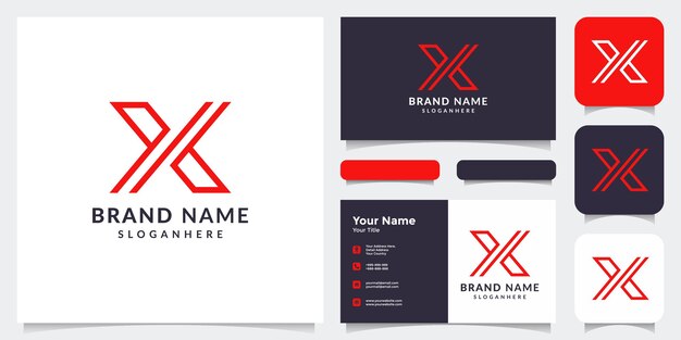 Striking Red X Logo with Sleek Monochrome Branding | Jiffy Designs