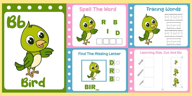 Colorful Alphabet Activities with Adorable Bird Character | Jiffy Designs