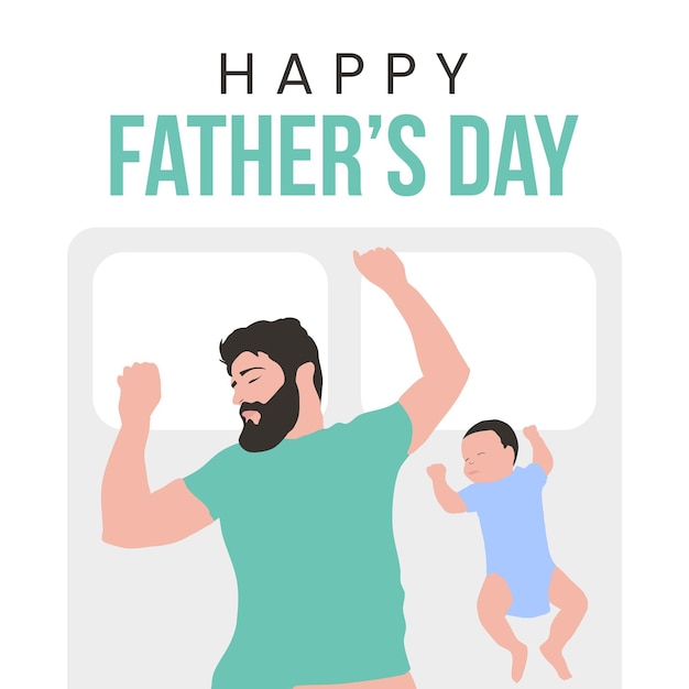Celebrating Fatherhood: A Joyful Father's Day Illustration | Jiffy Designs