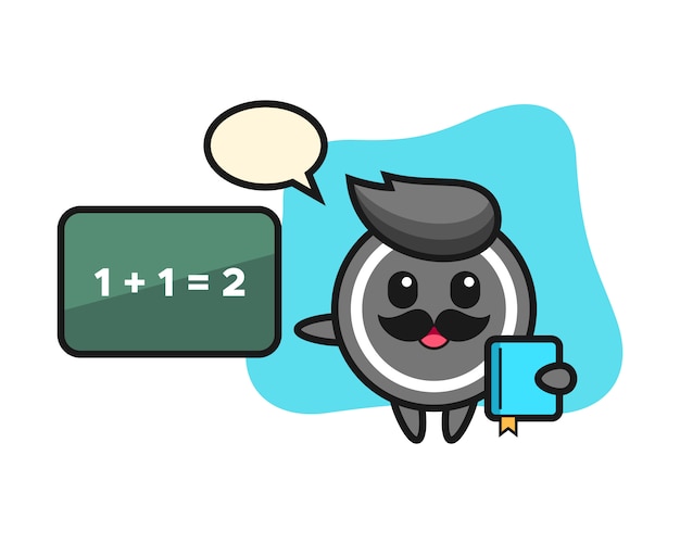 Adorable Cartoon Chalkboard Mascot Explaining Simple Math | Jiffy Designs