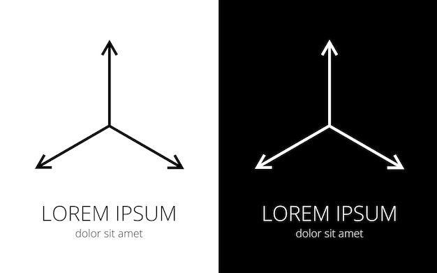 Minimalist Directional Arrows with Contrasting Text | Jiffy Designs