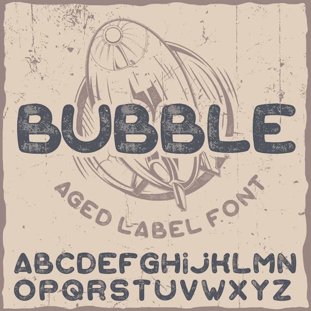 Retro Bubble Font with Cosmic Illustration | Jiffy Designs