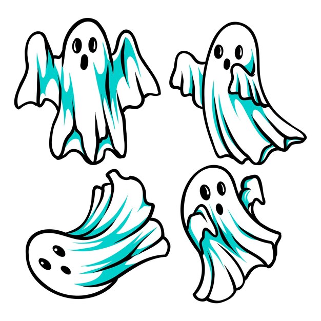 Playful Ghostly Apparitions Floating in Ethereal Wisps | Jiffy Designs