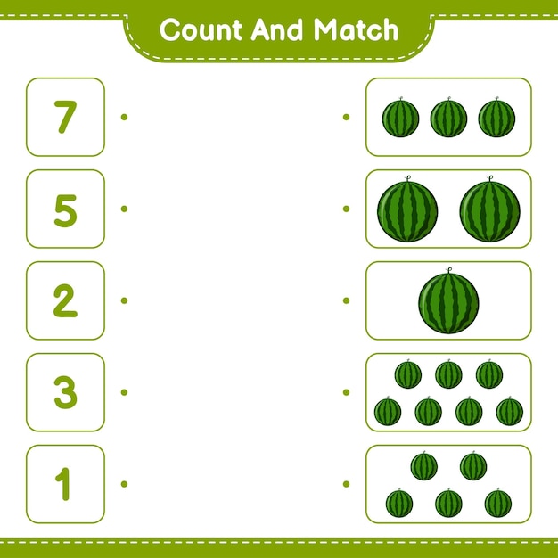 Vibrant Watermelon Counting and Matching Activity | Jiffy Designs