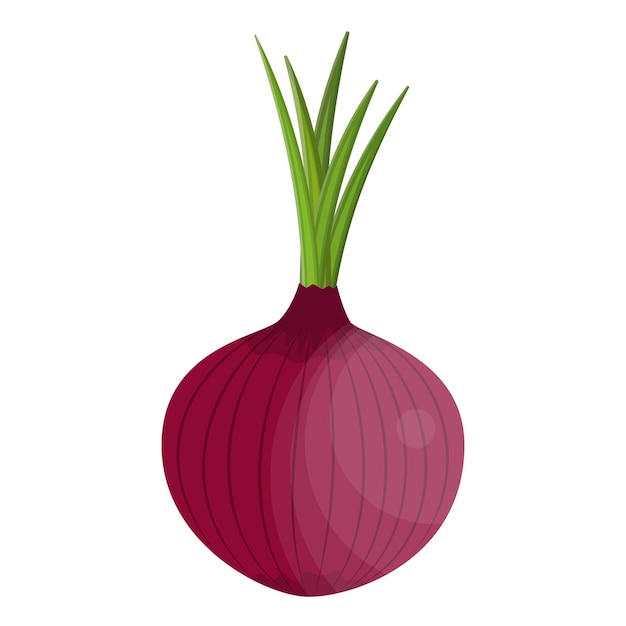 Vibrant Red Onion with Lush Green Stems | Jiffy Designs