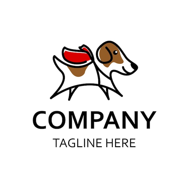 Playful Pup Logo with Bold Colors and Minimalist Style | Jiffy Designs