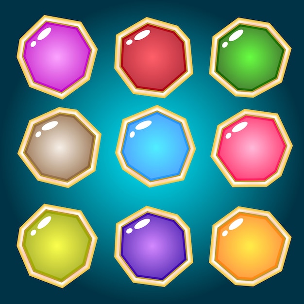 Vibrant Octagonal Shapes: A Versatile Graphic Collection | Jiffy Designs