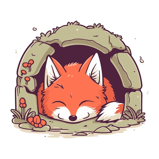 Cozy Fox Resting in Enchanted Forest Hideaway | Jiffy Designs