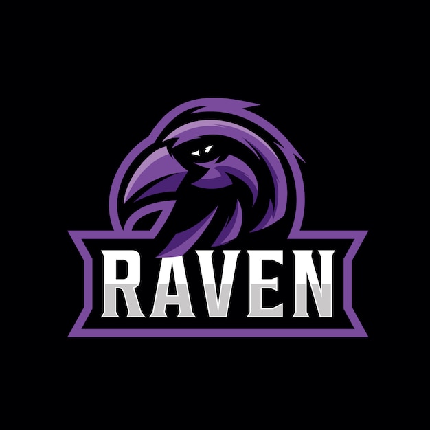 Majestic Purple Raven Logo Design | Jiffy Designs