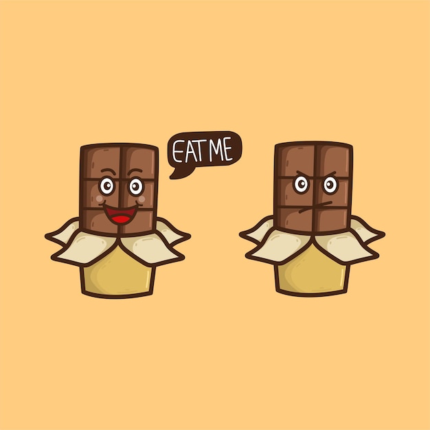 Playful Chocolate Wafers with Expressive Faces and 'Eat Me' Text ...