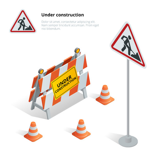 Road Repair, Under Construction Road Sign, Repairs, Maintenance And ...
