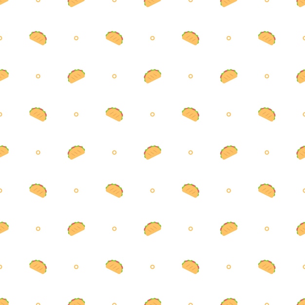 Delightful Taco Pattern with Vibrant Hues and Playful Dots | Jiffy Designs