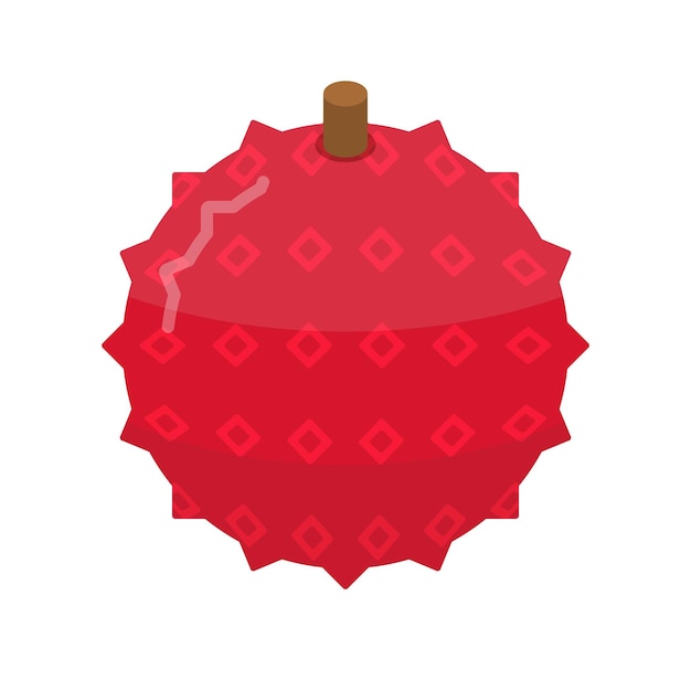 Vibrant Red Spiky Fruit with Textured Surface | Jiffy Designs