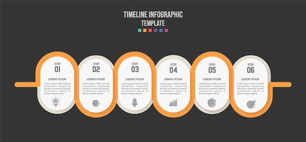 Sleek and Stylish Timeline Infographic with Vibrant Accents | Jiffy Designs