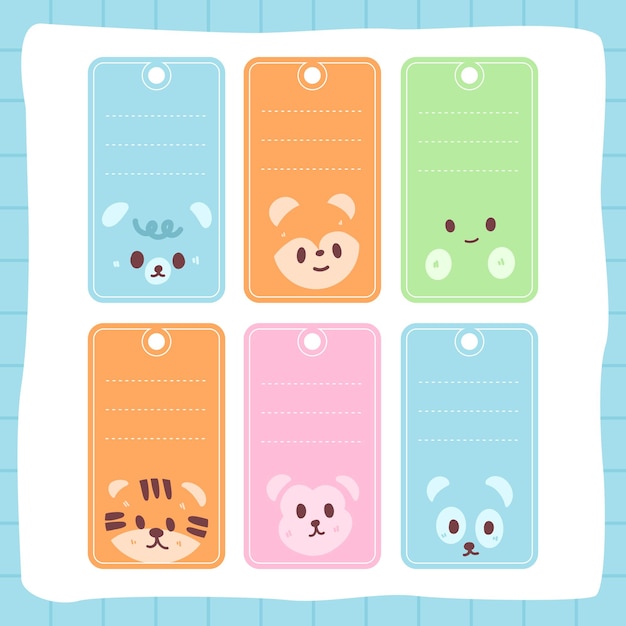 Adorable Animal Face Gift Tags with Pastel Colors | Jiffy Designs