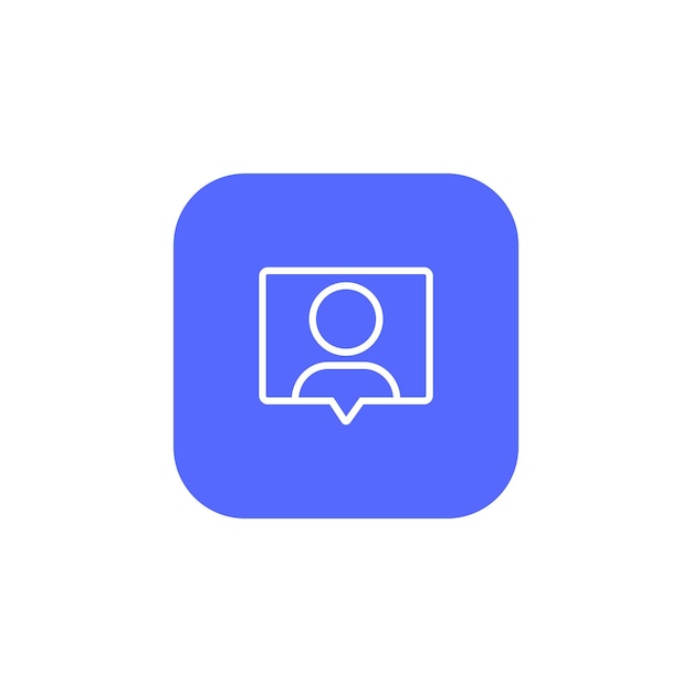 Simple blue profile icon with white outline | Jiffy Designs