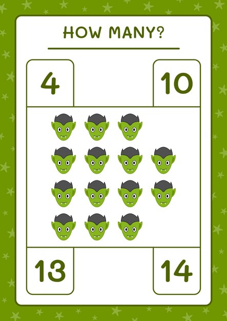 Counting Cute Green Alien Faces on a Starry Background | Jiffy Designs
