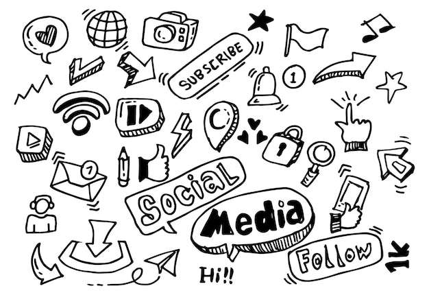 Engaging Doodle Icons for Social Media Branding | Jiffy Designs