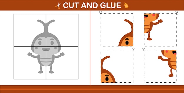 Playful Cut and Glue Activity with Whimsical Bug Characters | Jiffy Designs