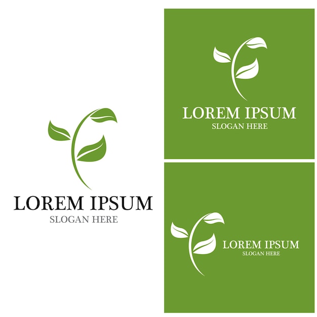 Vibrant Green Leaf Collection with Minimalist Logos | Jiffy Designs
