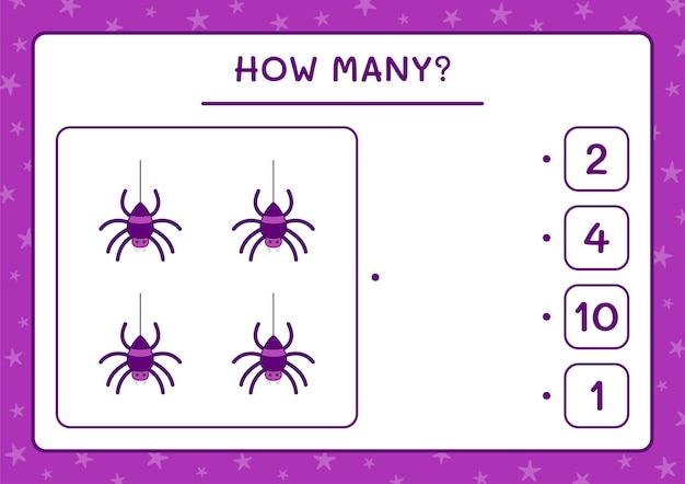 Counting Creepy Crawly Spiders on a Vibrant Purple Background | Jiffy ...
