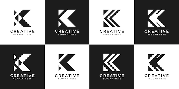 Geometric Monogram Logos with Creative Slogan Variations | Jiffy Designs