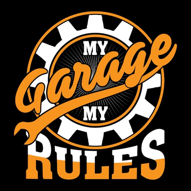 Vibrant Retro Garage Logo with Bold Typography | Jiffy Designs