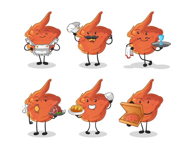 Vibrant Collection of Playful Orange Cartoon Characters | Jiffy Designs