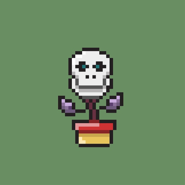 Pixel Art Skeleton Character with Colorful Accents | Jiffy Designs