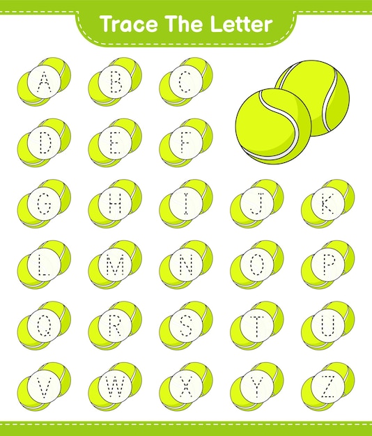 Vibrant Tennis Ball Alphabet: Tracing Letters for Fun | Jiffy Designs