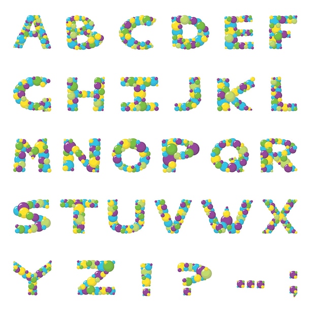 Vibrant Mosaic Alphabet: Playful Multicolored Tiles Forming Letters ...