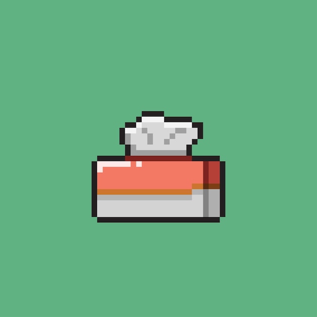 Charming Pixel Tissue Box on Green Background | Jiffy Designs