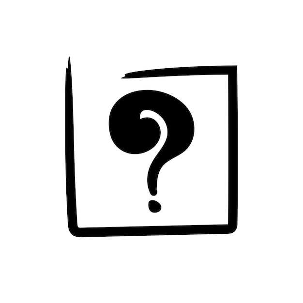 Minimalist Black and White Question Mark Frame | Jiffy Designs