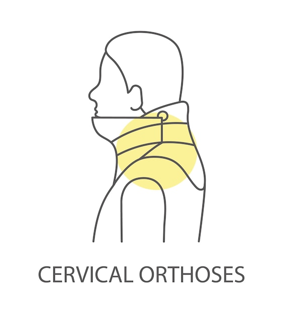 Stylized Illustration of Cervical Orthoses for Neck Support | Jiffy Designs