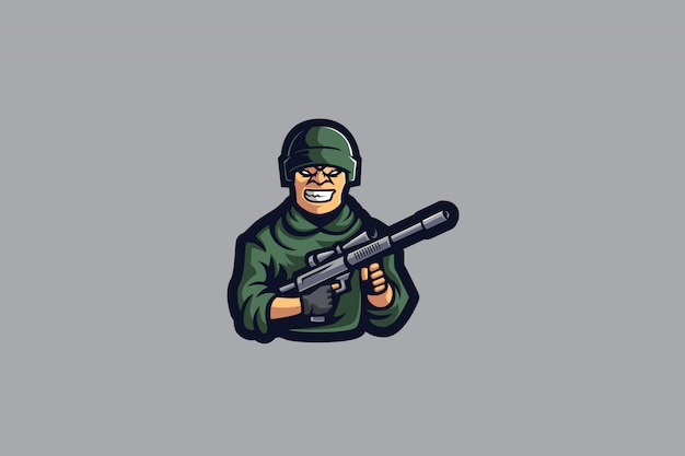 Heroic Soldier Wielding Powerful Weapon | Jiffy Designs