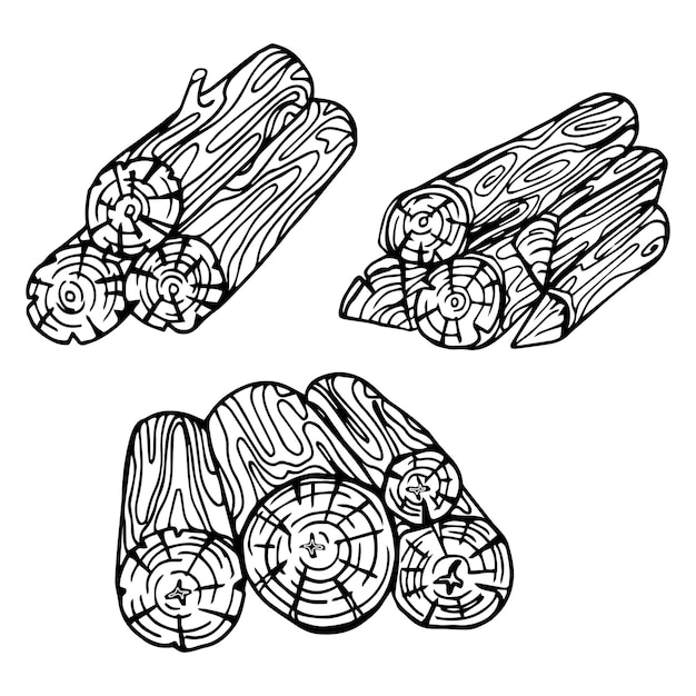 Intricately Patterned Wooden Logs with Circular Details | Jiffy Designs