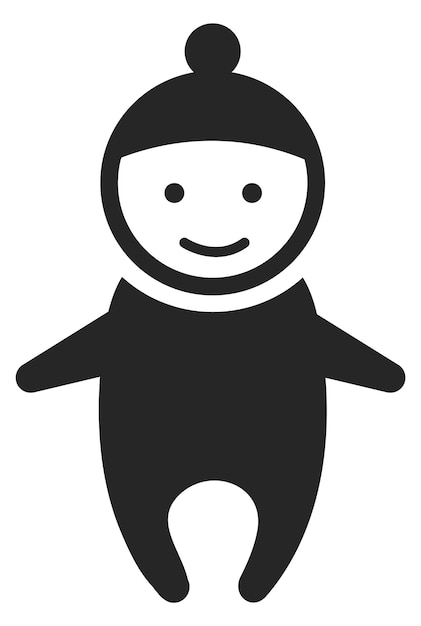 Cheerful Stick Figure in Cozy Winter Attire | Jiffy Designs