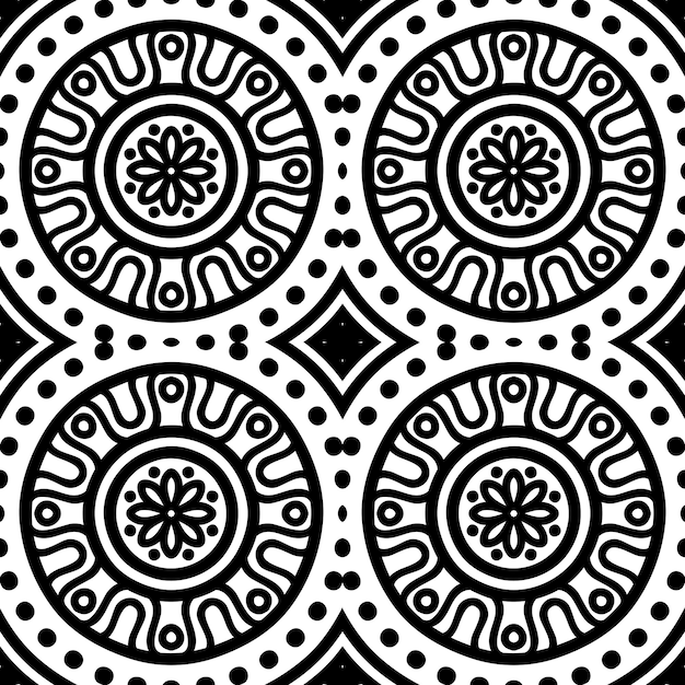 Captivating Monochrome Circular Patterns with Geometric Designs | Jiffy ...