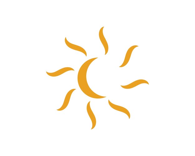 Stylized Golden Sun Graphic with Curved Rays | Jiffy Designs
