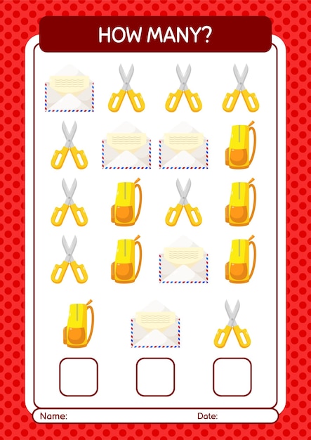 Vibrant Scissors and Glue Sticks Counting Activity | Jiffy Designs