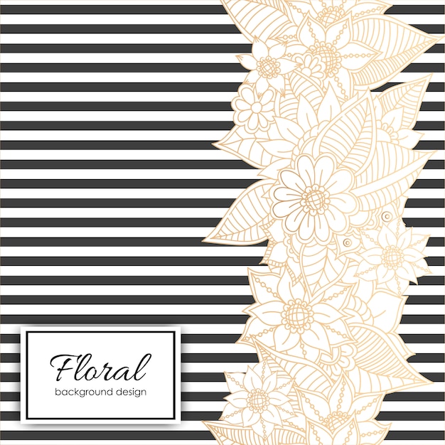 Elegant Striped Floral Pattern with Delicate White Blooms | Jiffy Designs