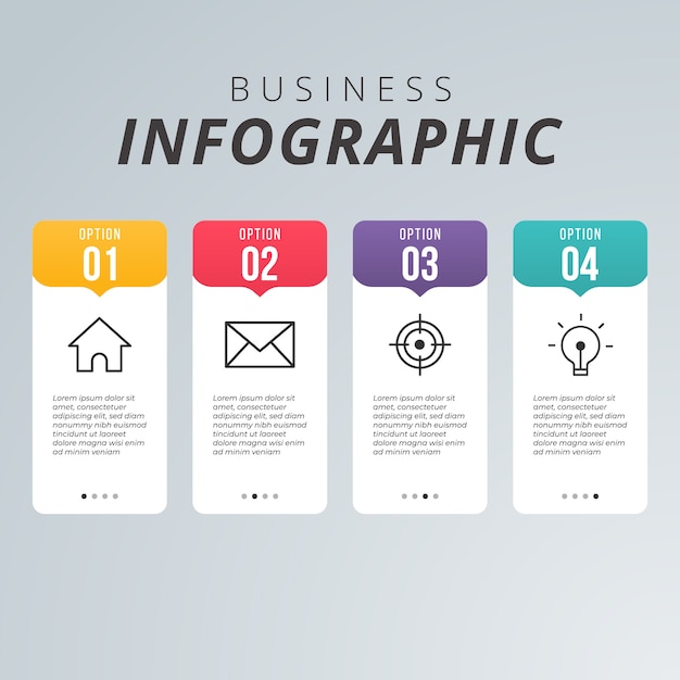 Vibrant Infographic Panels with Minimalist Icons and Text | Jiffy Designs
