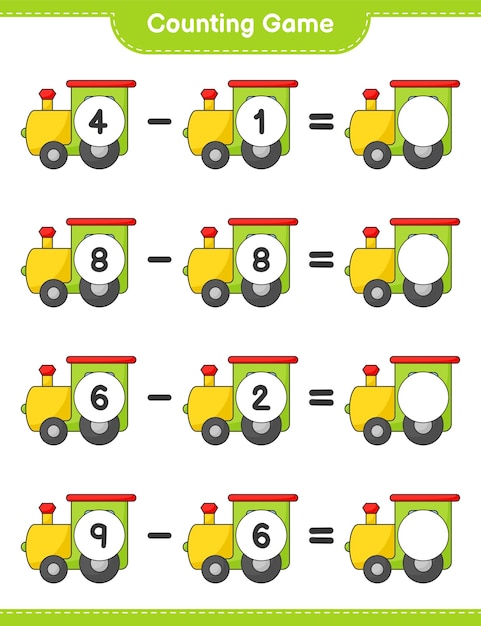 Playful Train Counting Game for Kids | Jiffy Designs
