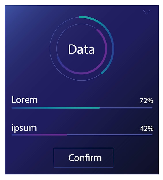 Vibrant Data Analytics Dashboard with Circular Progress Indicators | Jiffy Designs